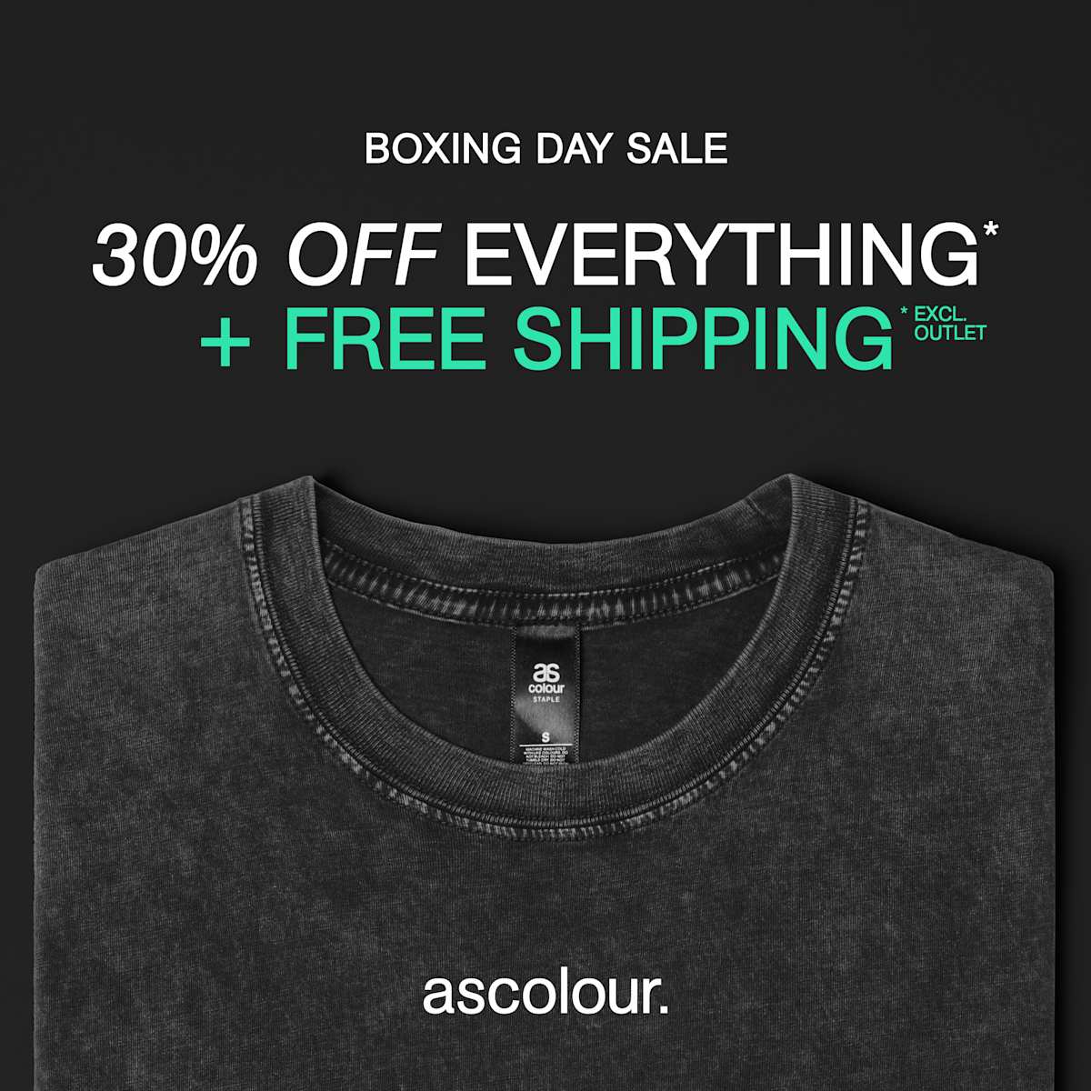 AS Colour: Boxing Day Sale