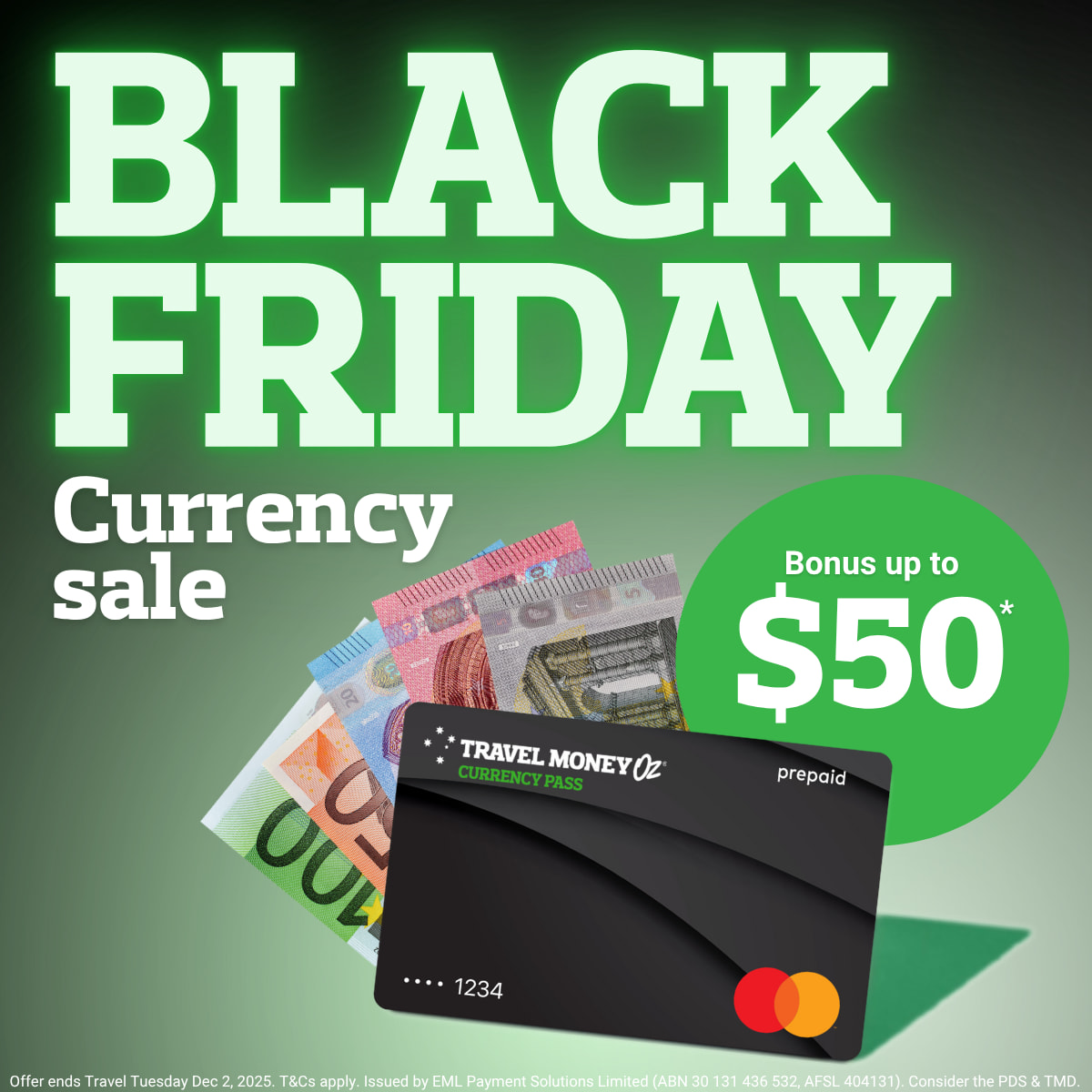 Travel Money Oz: Black Friday bonus bucks sale
